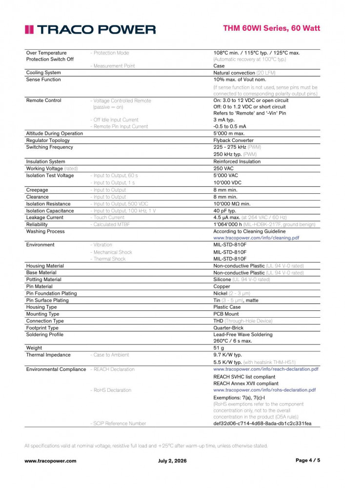 THM 60WI datasheet page 4