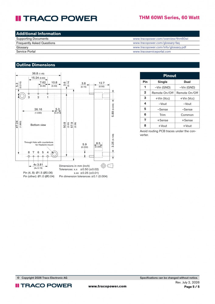 THM 60WI datasheet page 5