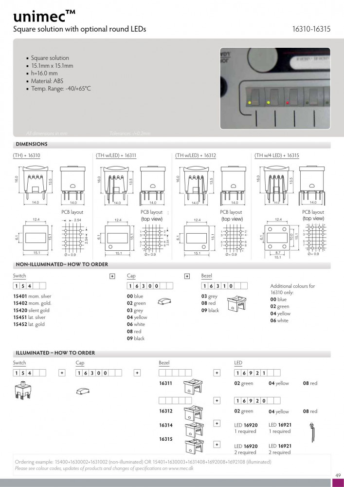APEM technical document page 2