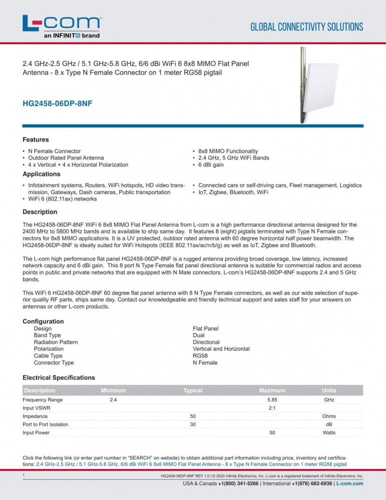 HG2458-06DP-8NF technical document page 1