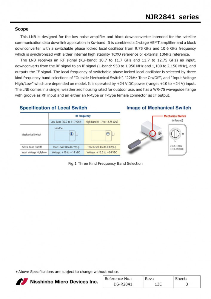 NJR2841 series datasheet page 3
