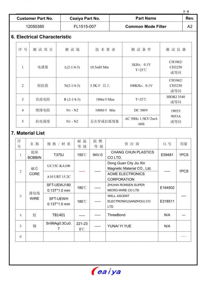 FL1515-007 specification page 5