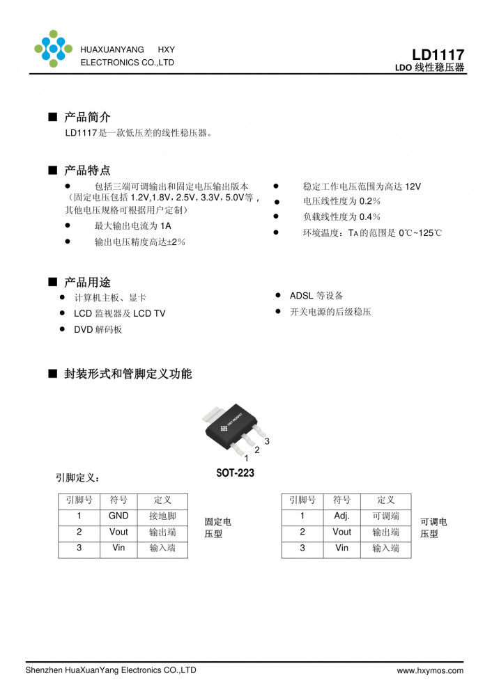 LD1117-1.8 datasheet page 1