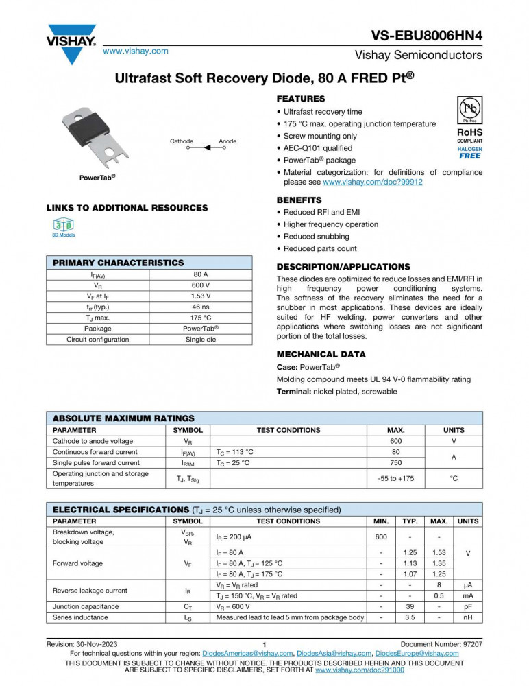 VS-EBU8006HN4 datasheet page 1