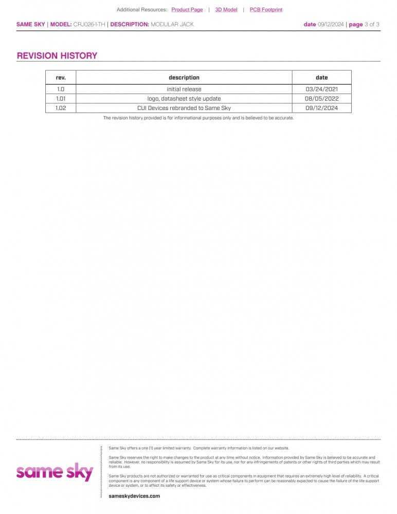 CRJ026-1-TH technical document page 3