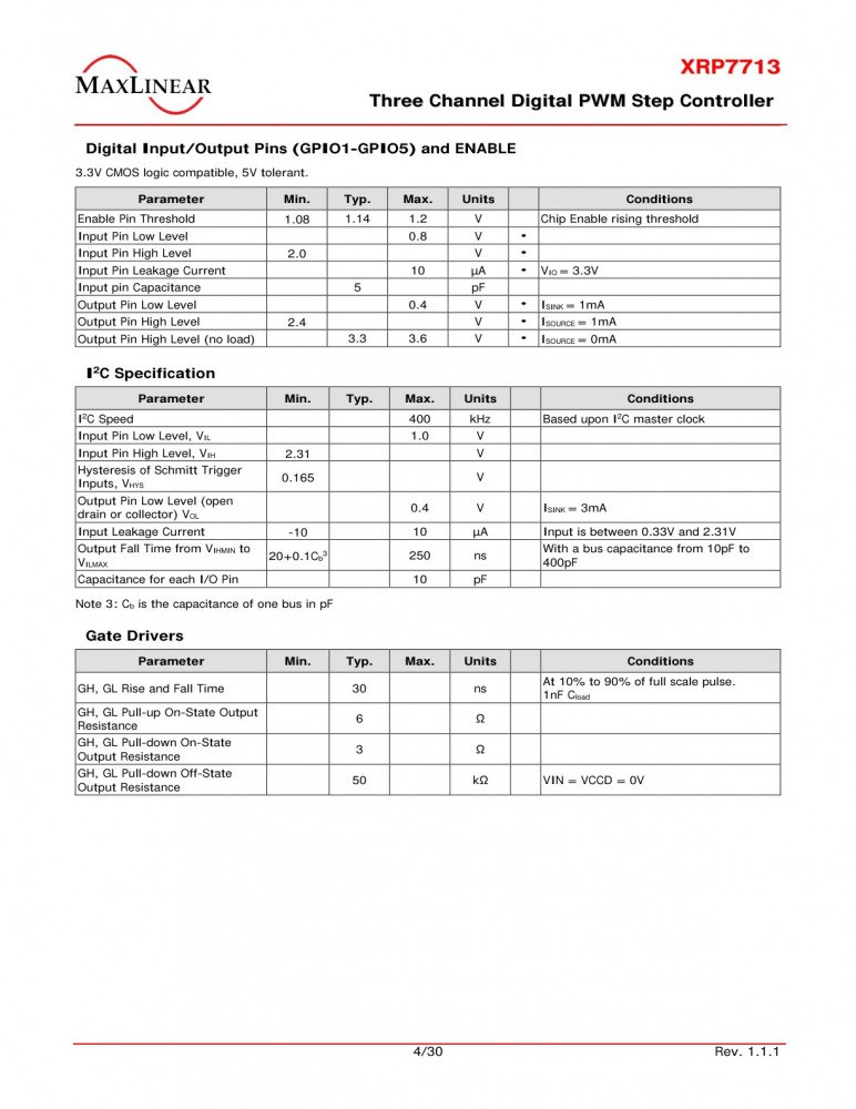 XRP7713 datasheet page 4