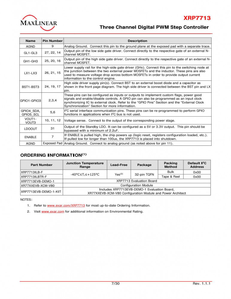 XRP7713 datasheet page 7