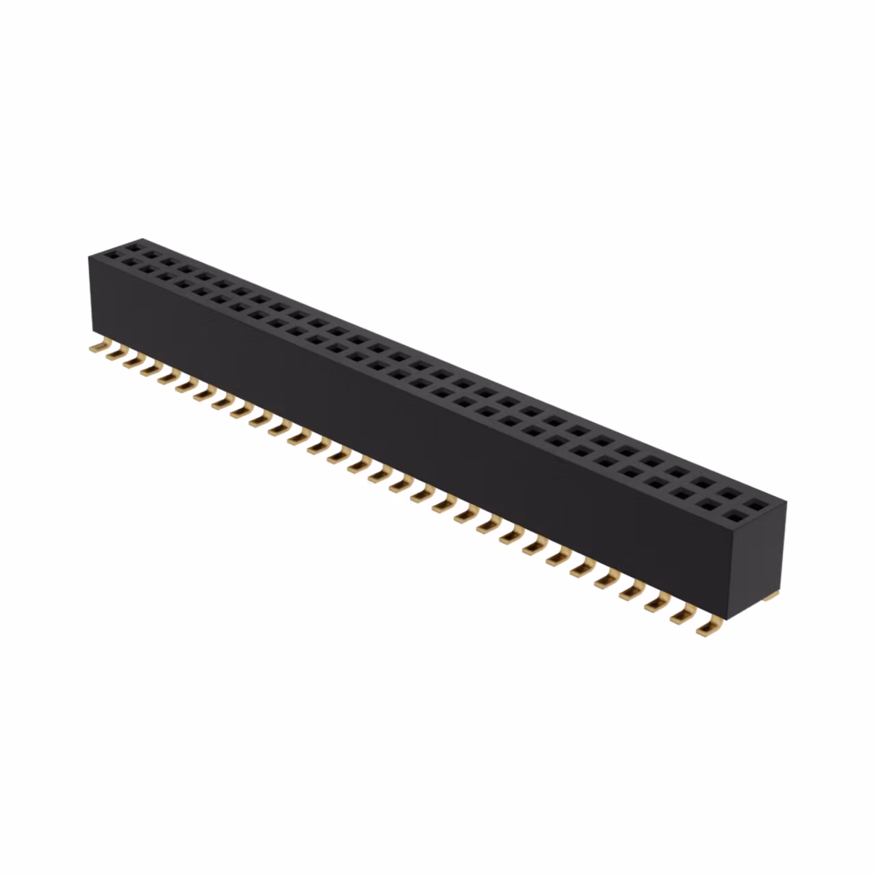 1.27mm Pitch Board-to-Board Receptacle, Dual Row, Vertical, Surface Mount, 0.25µm Gold (Au) Plating, without Kapton Tape, 60 Circuits, Tube,  Lead-Free for sale