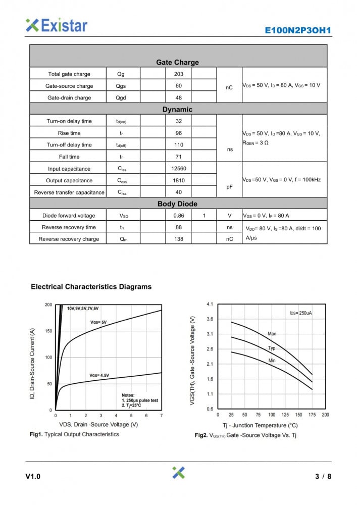 E100N2P3OH1 datasheet page 3