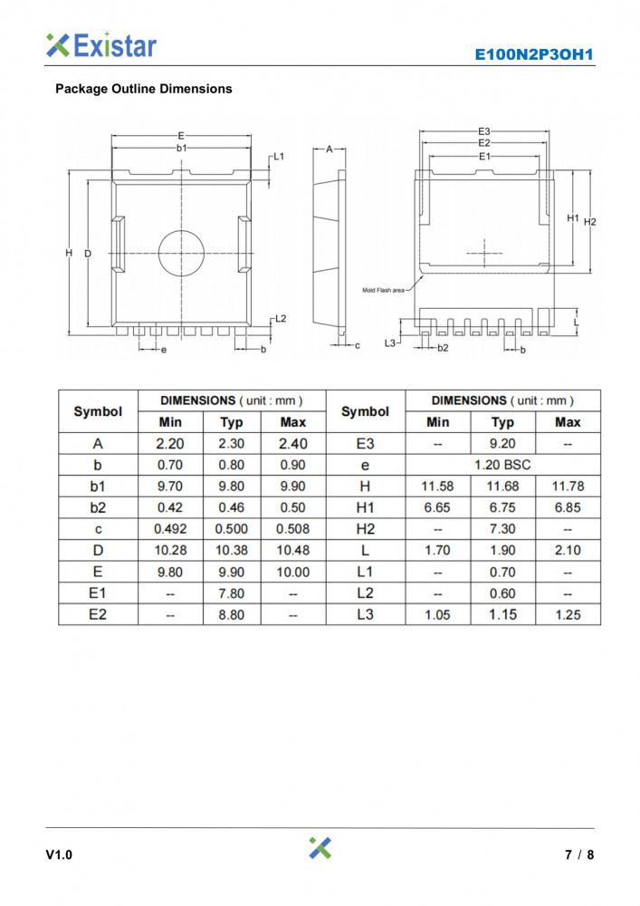 E100N2P3OH1 datasheet page 7
