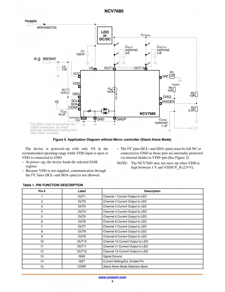 NCV7685 document page 4