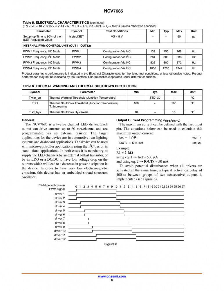 NCV7685 document page 8