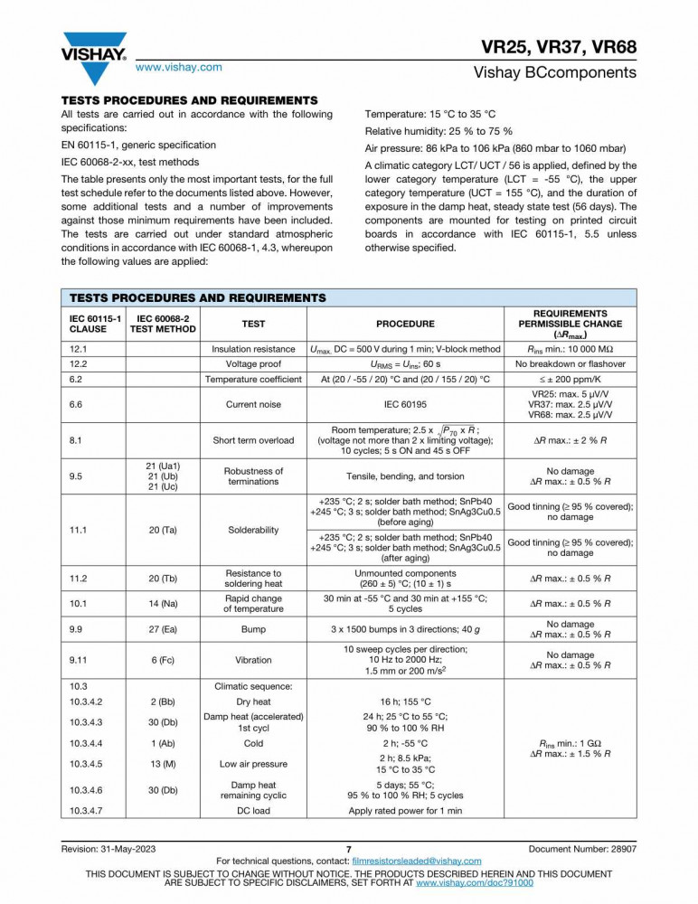 Vishay VR37 datasheet page 7
