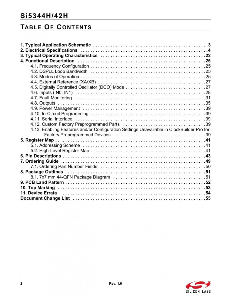 SI5342H datasheet page 2