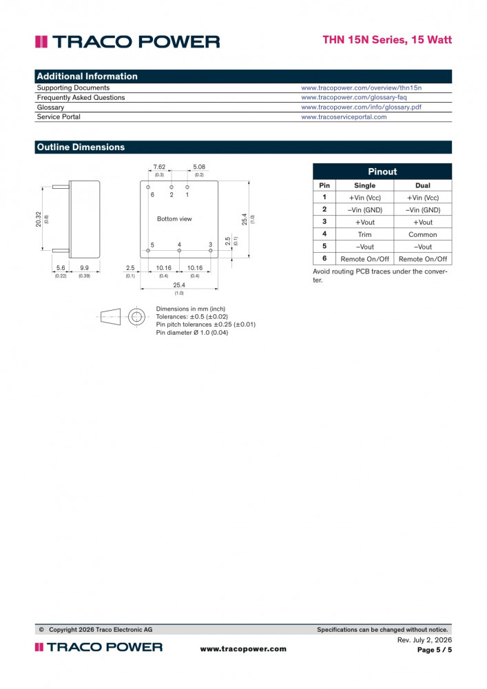 THN 15N datasheet page 5