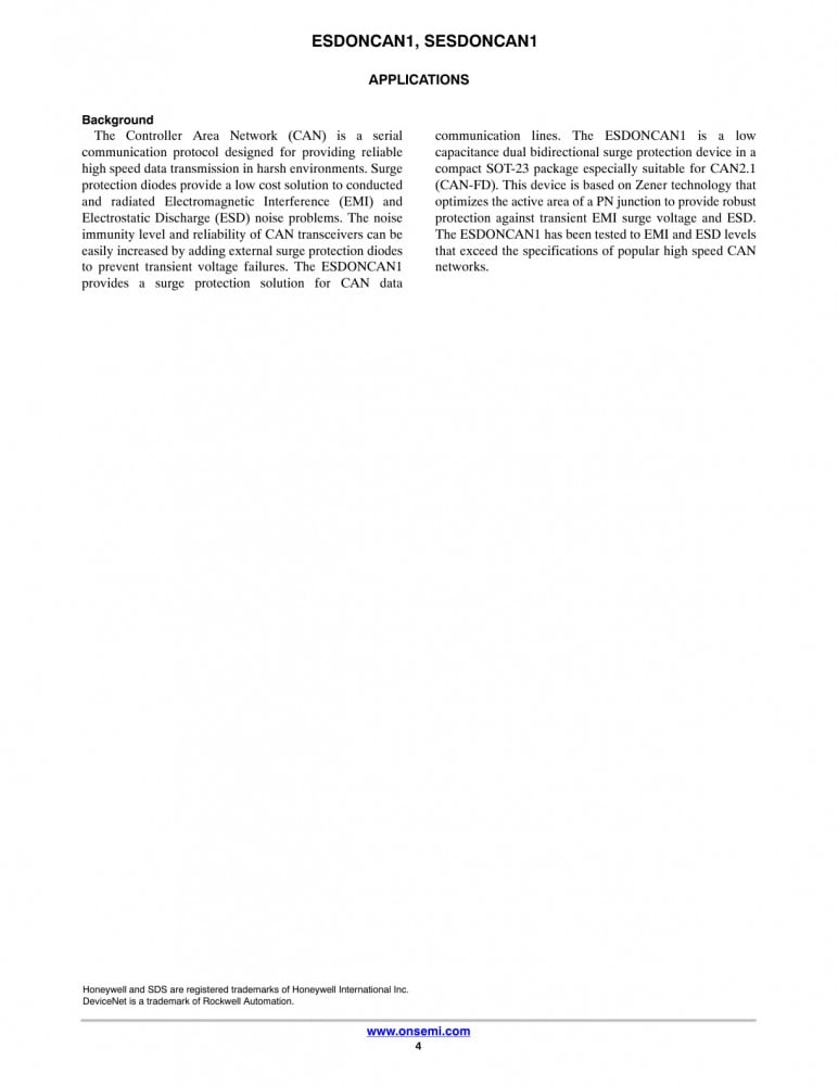SESDONCAN1LT1G technical document page 4