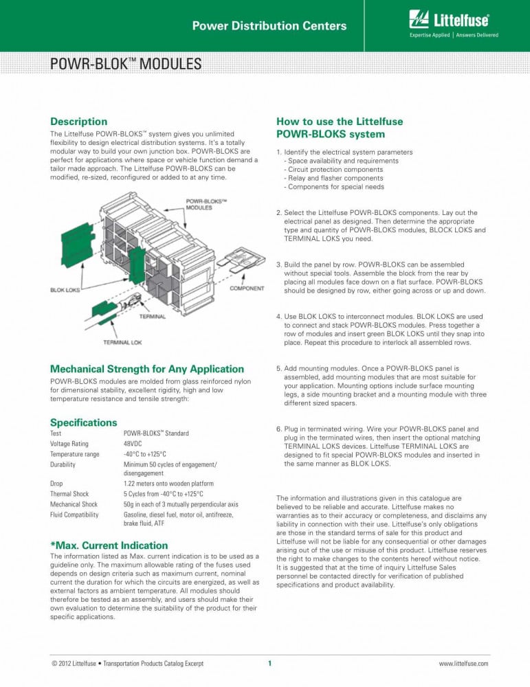 Littelfuse POWR-BLOK technical document page 2