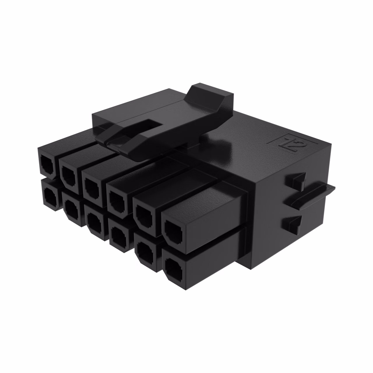Micro-Fit+ Receptacle Housing, Dual Row, 12 Circuits, UL 94V-0, Low-Halogen, Black for sale