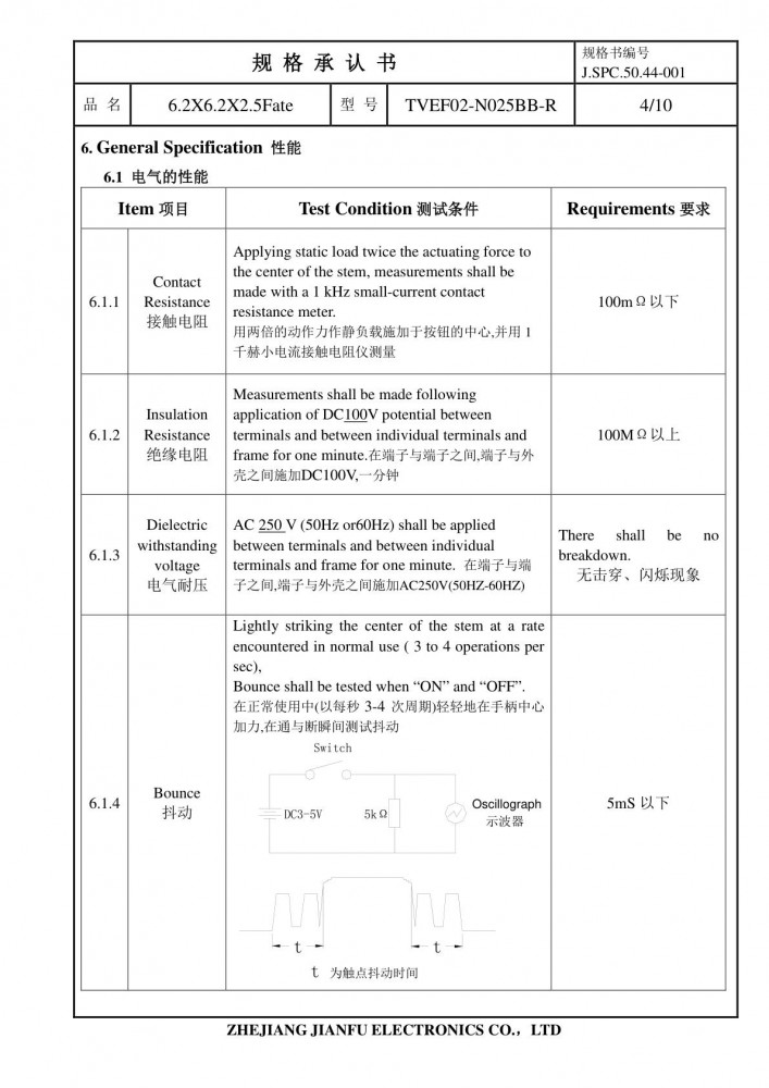 TVEF02-N025BB-R specification page 5