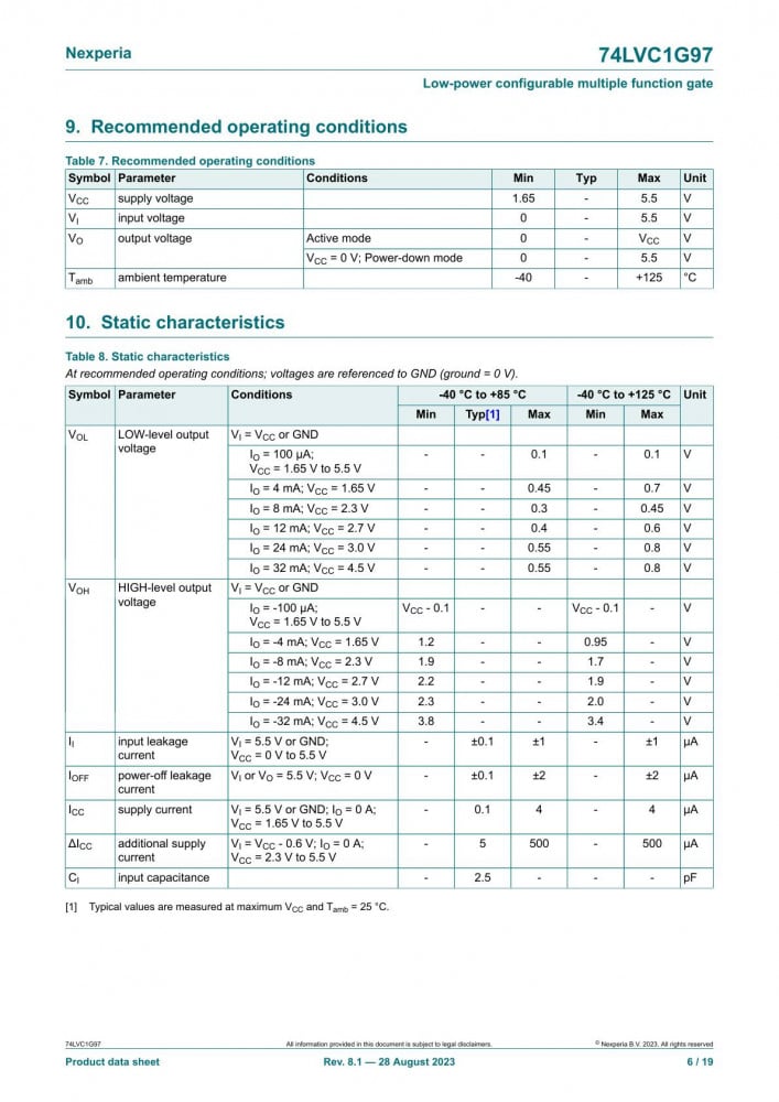 74LVC1G97 datasheet page 6