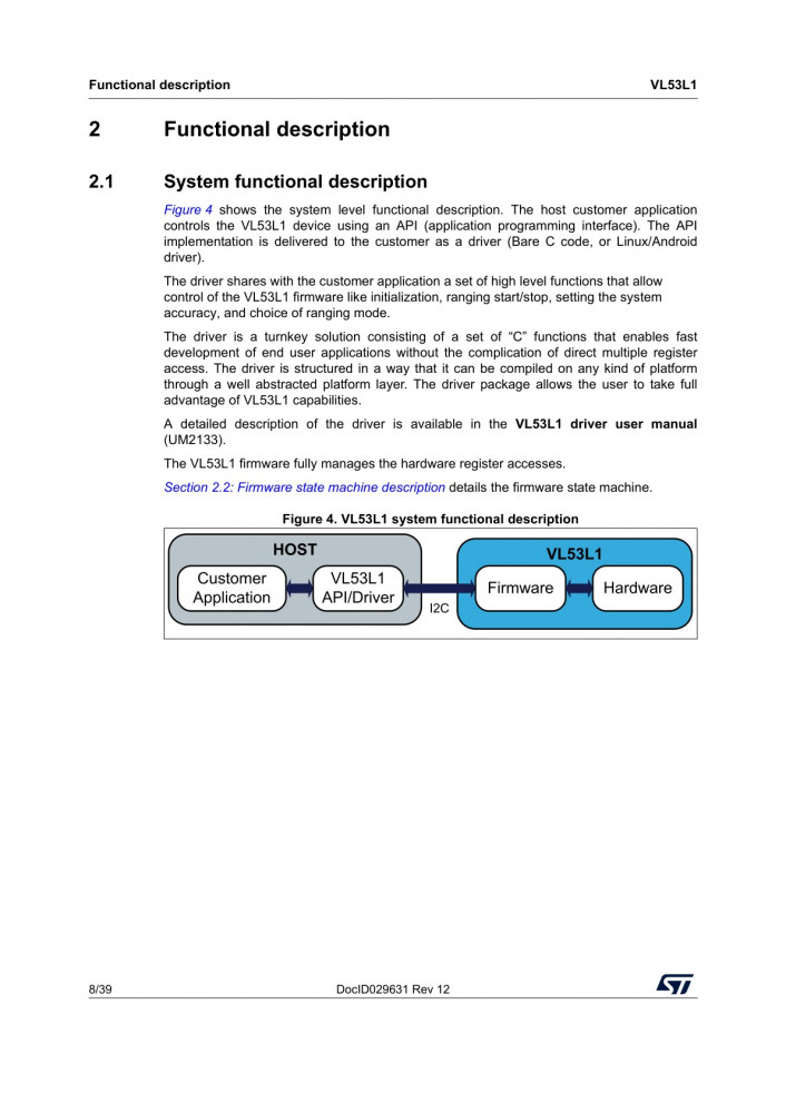 VL53L1CBV0FY/1 technical document page 8