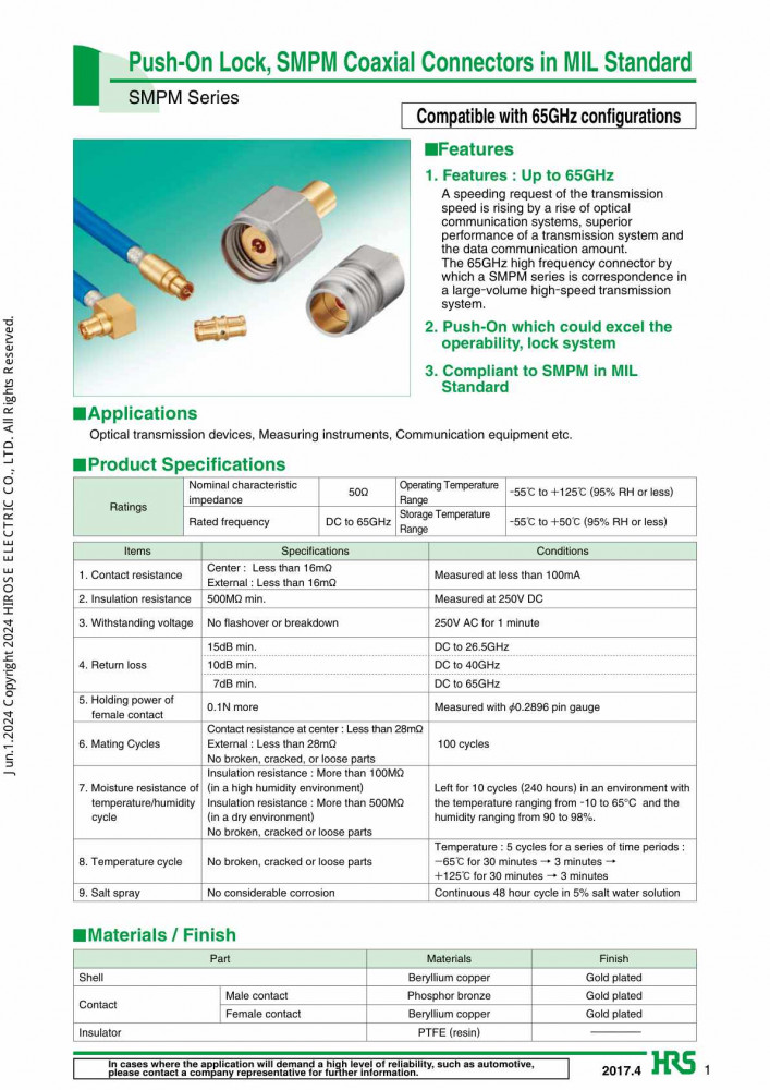 HRS SMPM series document page 1