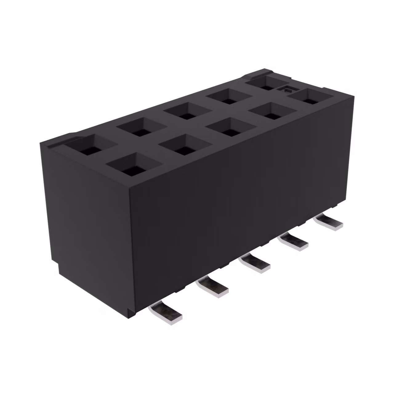 Milli-Grid Vertical Receptacle, 2.00mm Pitch, Dual Row, Surface Mount, Top/Bottom Entry, with Cap, Tape and Reel, 0.38µm Gold (Au) Plating, 10 Circuits