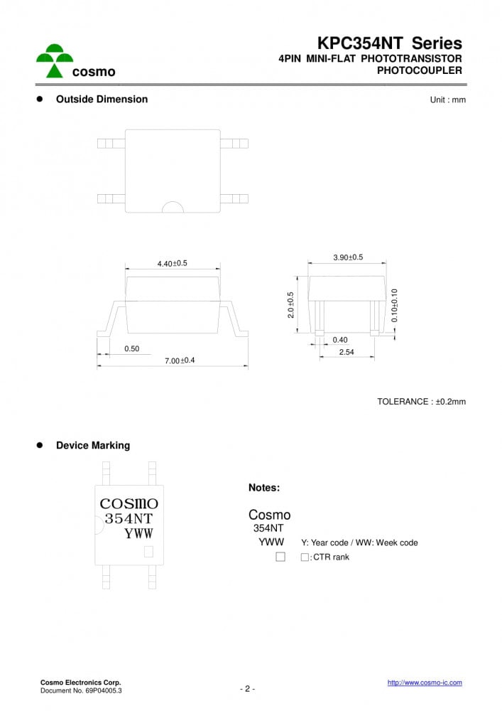 KPC354NT0B datasheet page 2