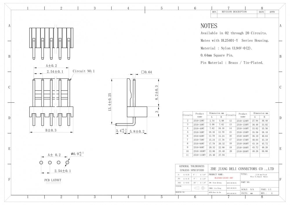 DLL 2510 series technical drawing page 4