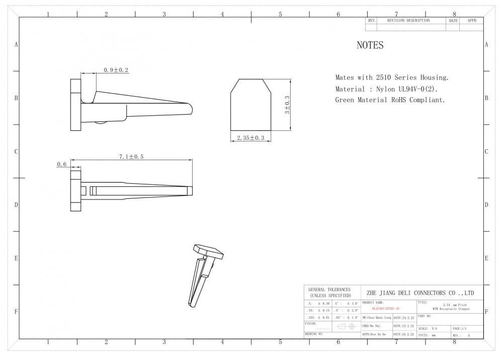 DLL 2510 series technical drawing page 7