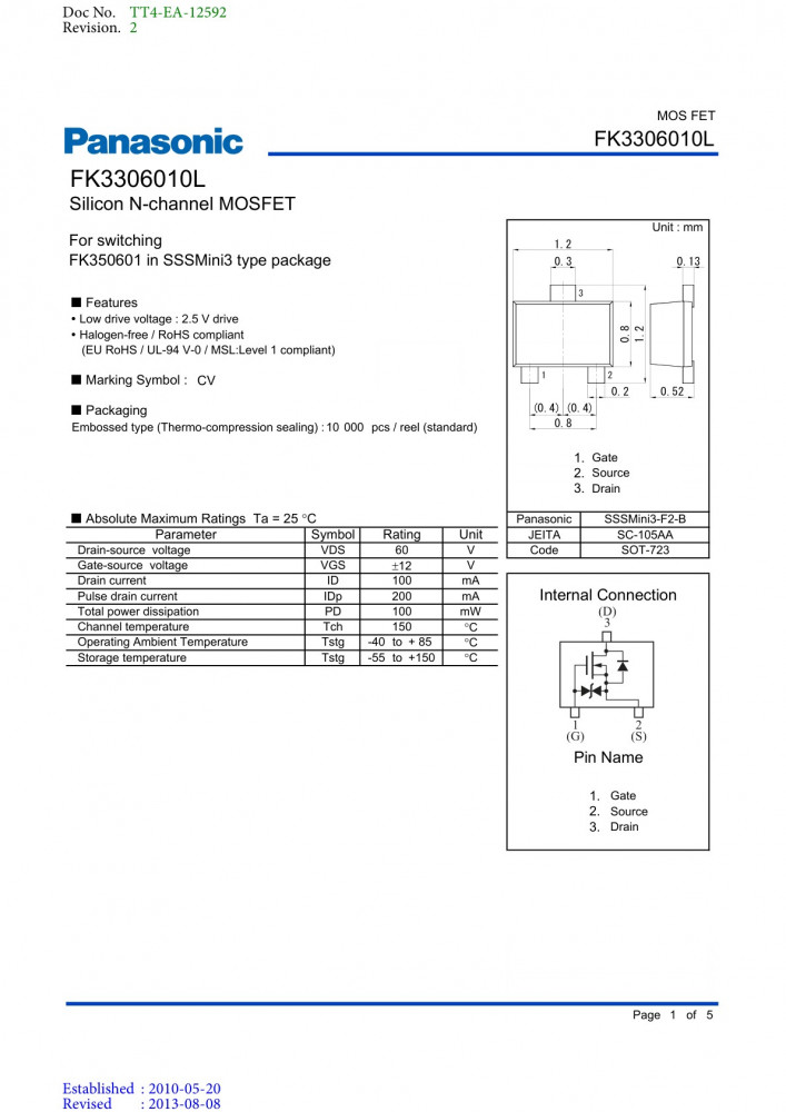 FK3306010L datasheet page 2