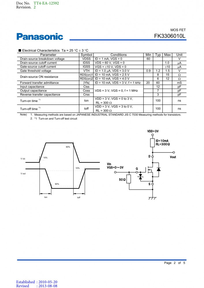FK3306010L datasheet page 3