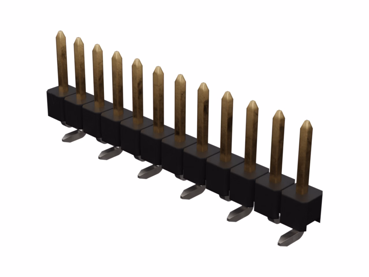 C-Grid / SL Header, Surface Mount, Breakaway, Vertical, 12 Circuits, 0.38µm Gold (Au) Plating, Tube Packaging without Cap, Lead-Free for sale