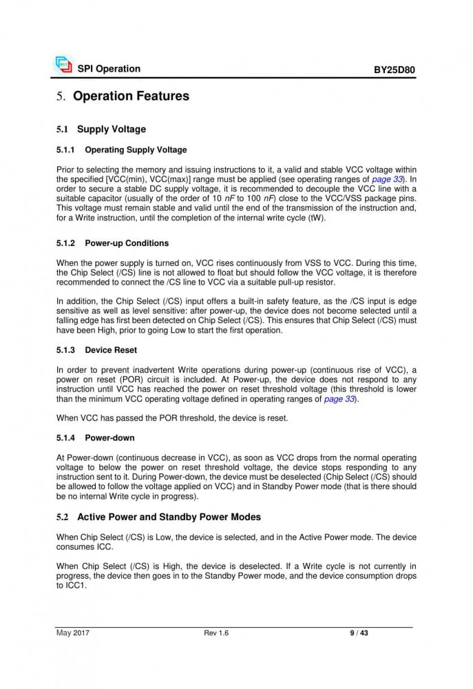 BY25D80 datasheet page 9