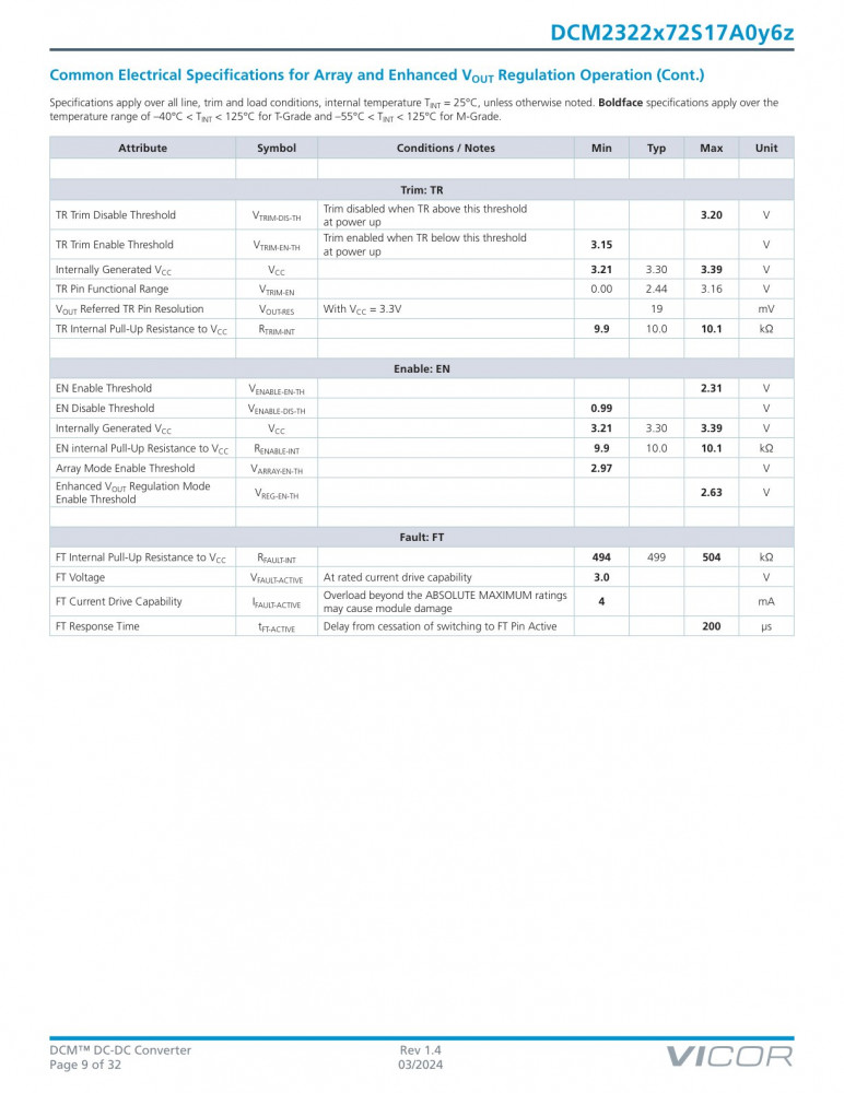 VICOR DCM2322 datasheet page 9