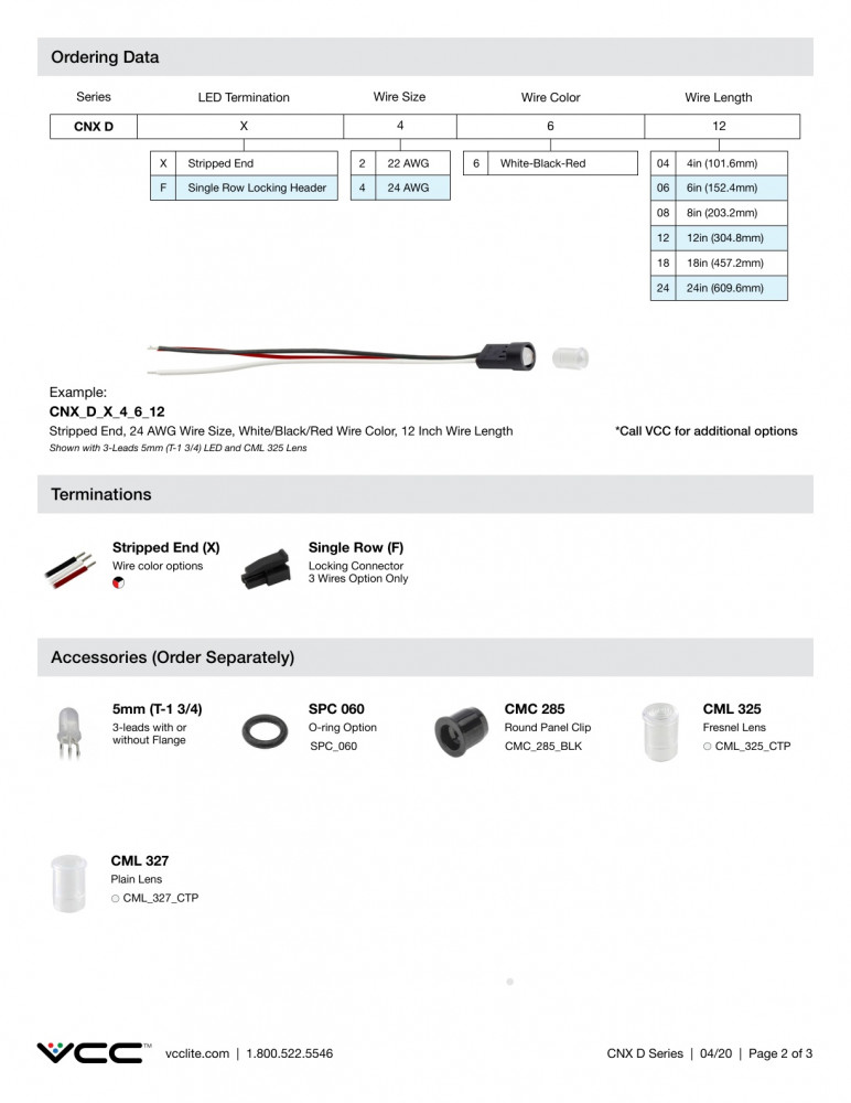 VCC CNX D Series technical document, page 2