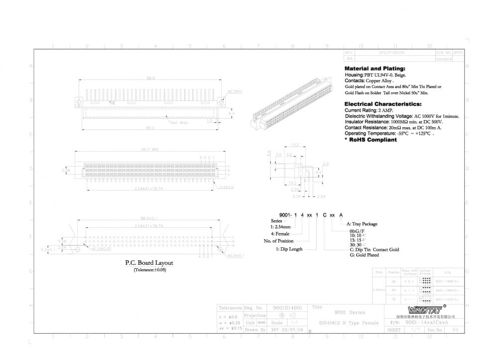 WingTAT connector technical document page
