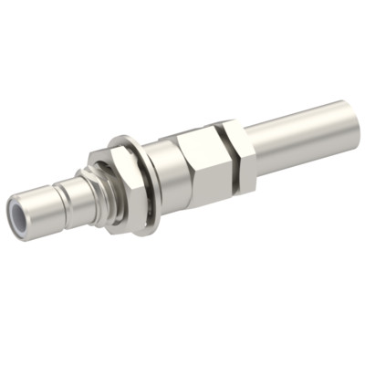 SMB / STRAIGHT JACK MALE CRIMP TYPE FOR 2.6/50 D CABLE NICKEL for sale
