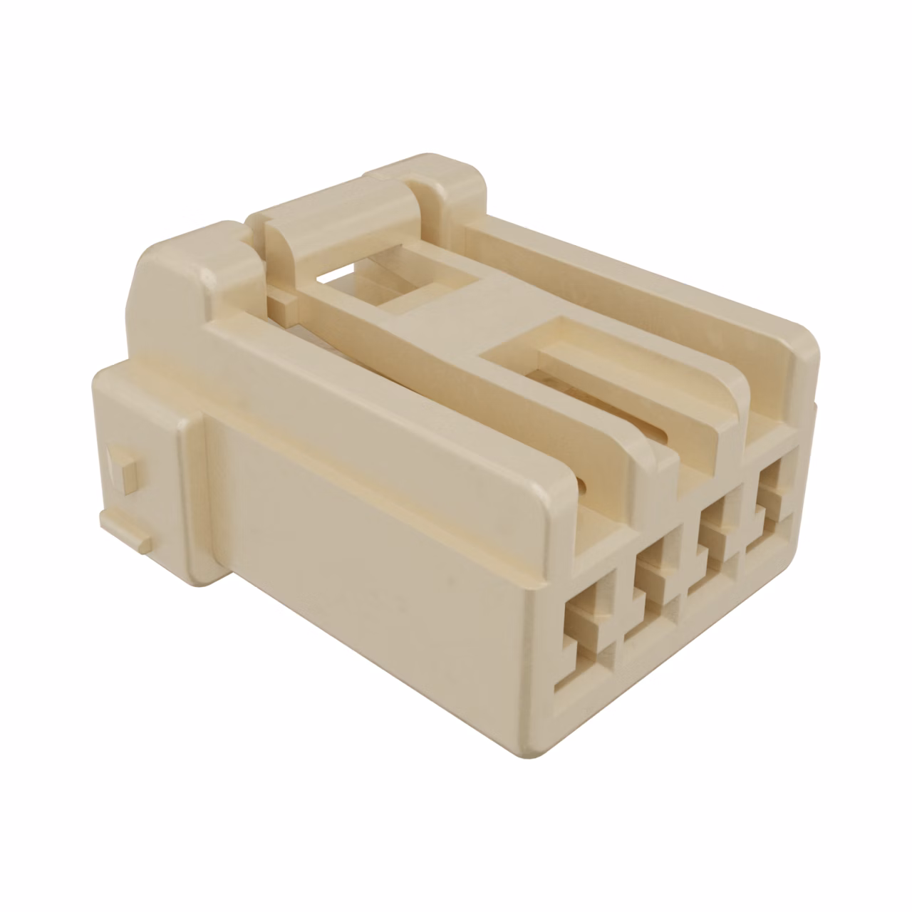 2.50mm Pitch CP-2.5 Mini Wire-to-Wire Receptacle Housing, Positive Lock, Single Row, 4 Circuits, Natural for sale