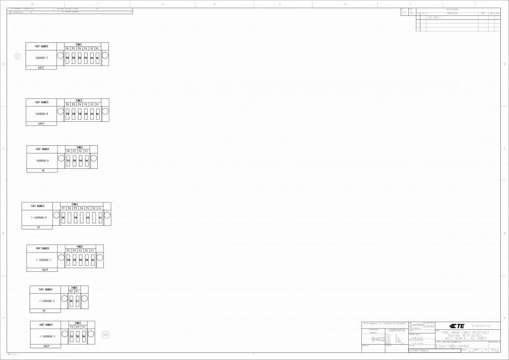TE Connectivity 1600606 drawing page 3