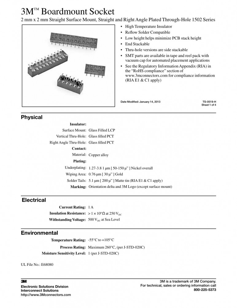 3M 150224-2000-RB datasheet sheet 1