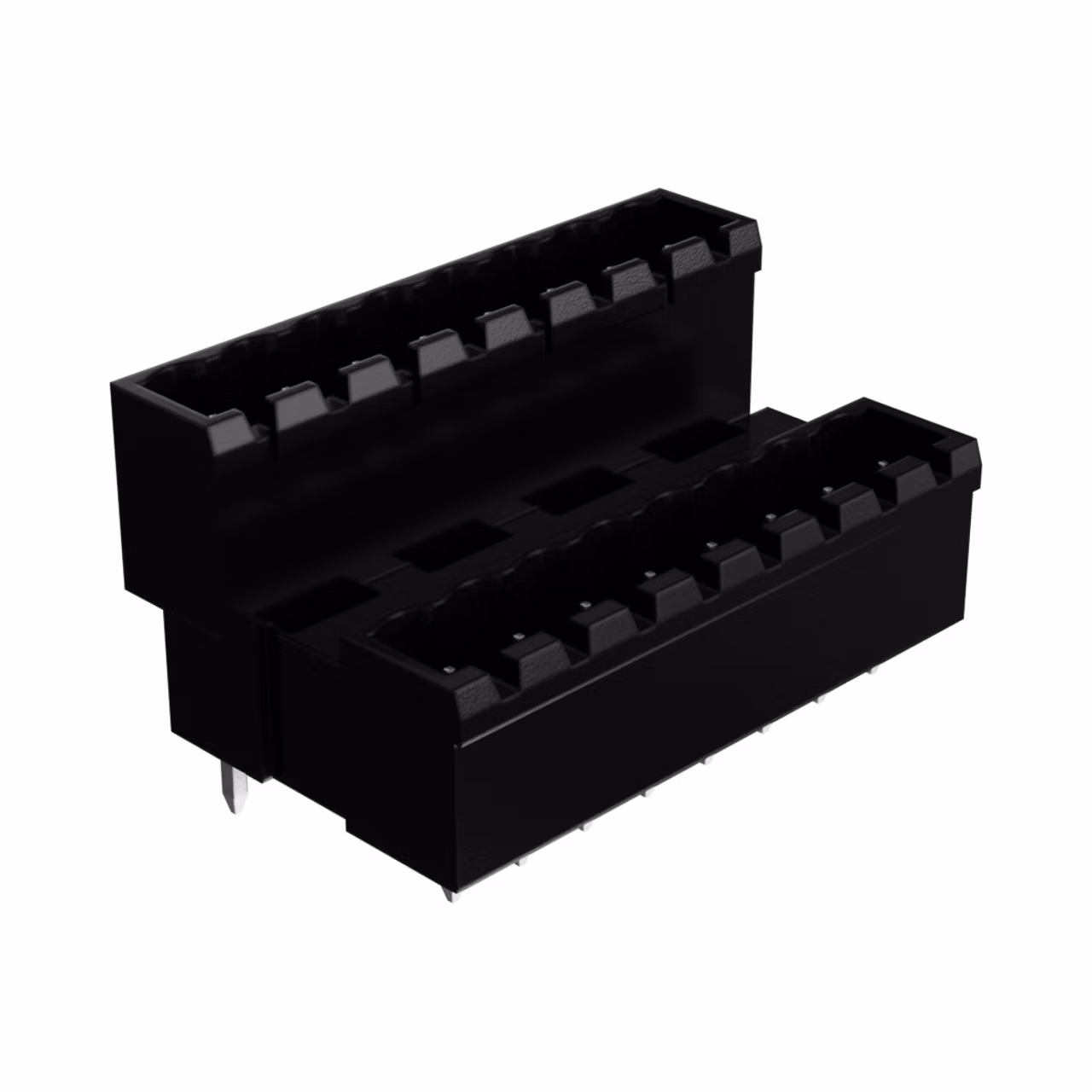 5.00mm Pitch Eurostyle Vertical Dual Level PCB Header, Closed Ends, 16 Circuits for sale