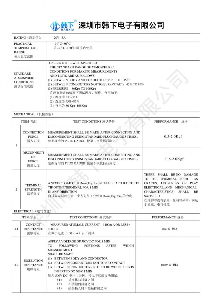 HX TYPE-C 24PLT H10.0 specification page 3