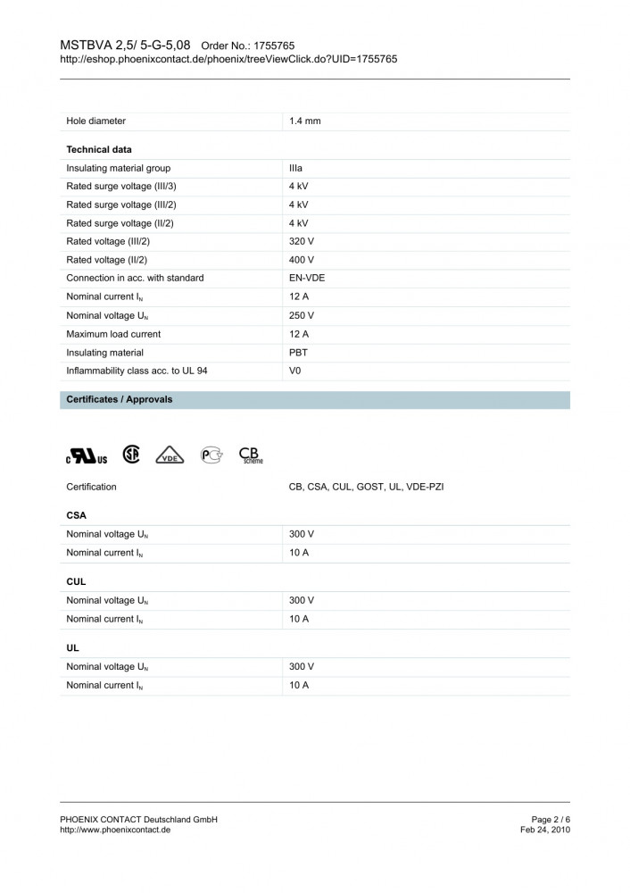 Phoenix Contact 1755765 catalog page 2