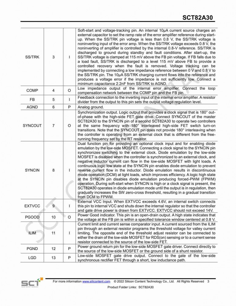 SCT82A30 datasheet page 3