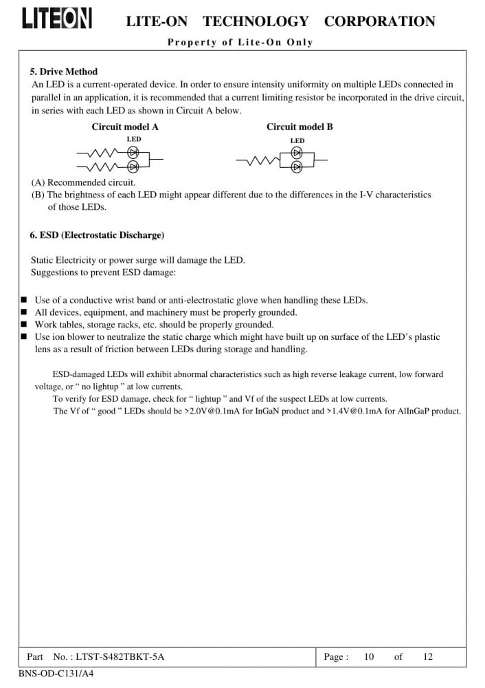 LTST-S482TBKT-5A datasheet page 10