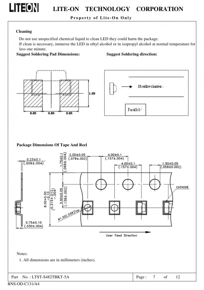 LTST-S482TBKT-5A datasheet page 7