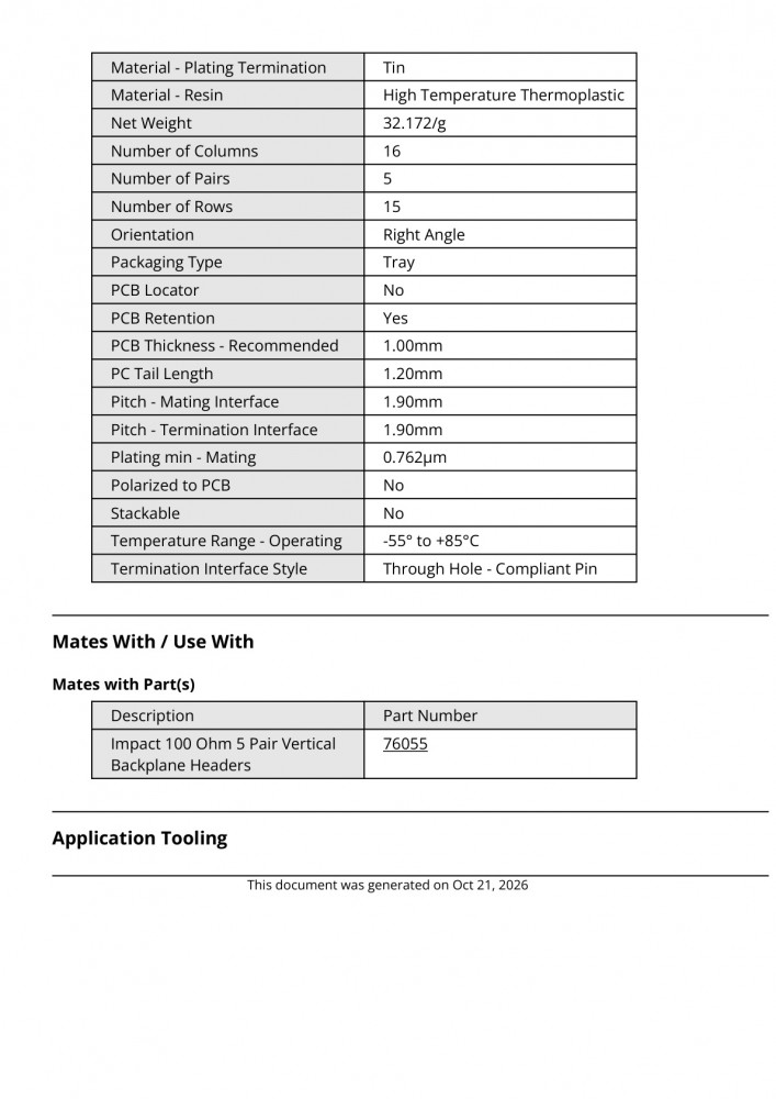 MOLEX 760605026 technical document page 3
