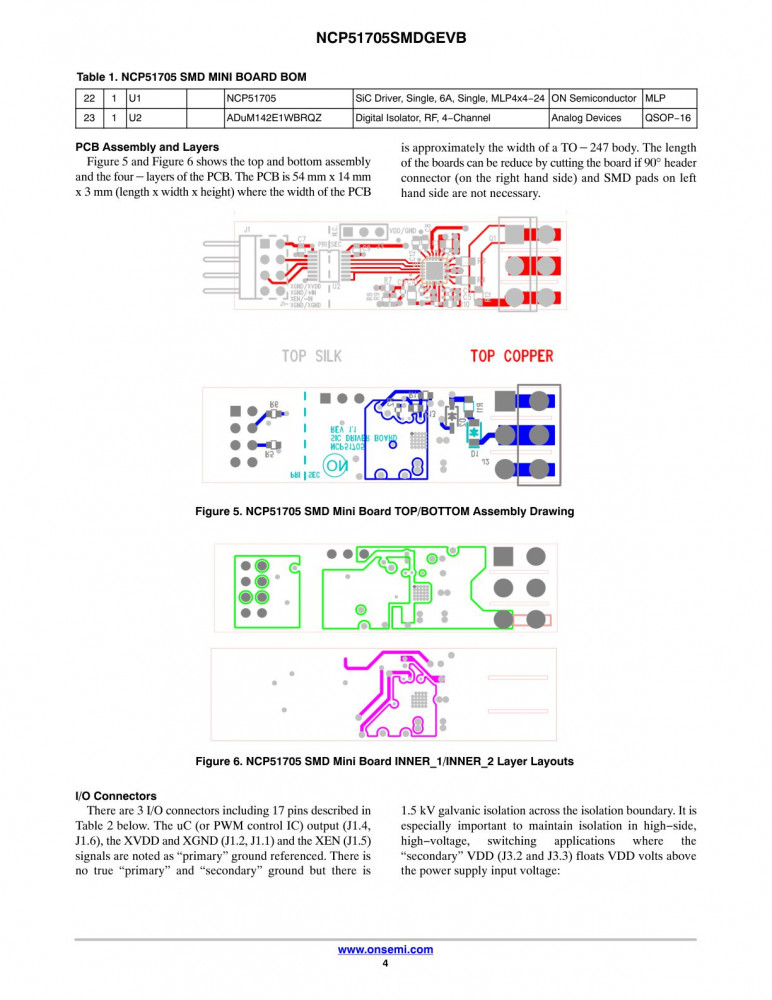 NCP51705SMDGEVB manual page 4
