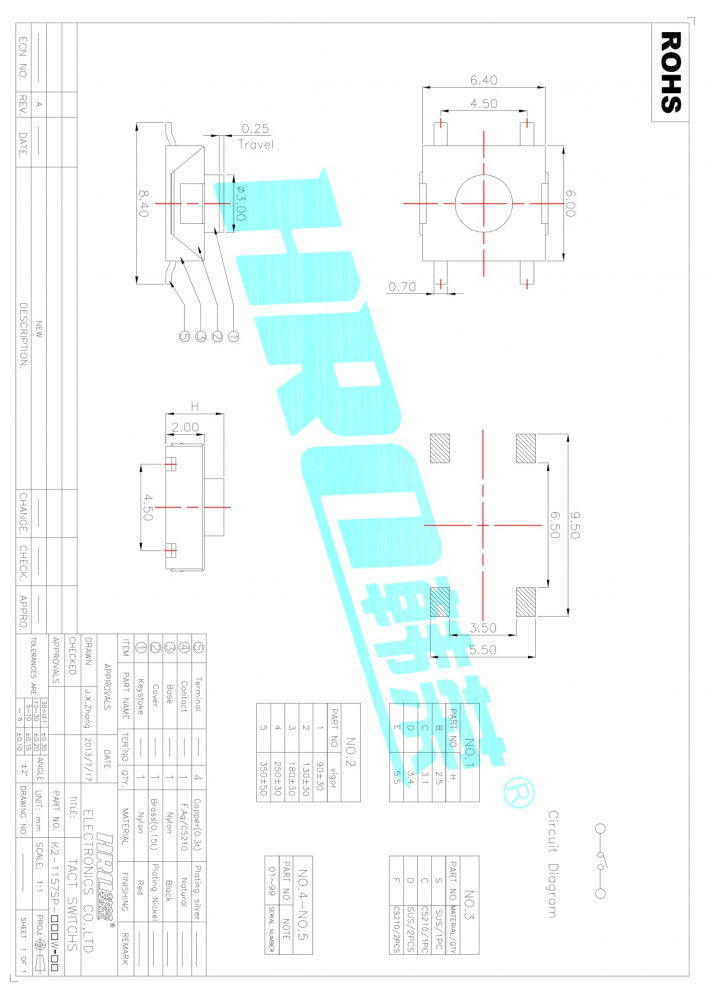 K2-1157SP-D3SW-01 technical drawing preview